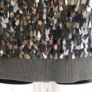 Michael Kors | Sweaters | Michael Kors Silver Sequin Sweater Xs | Poshmark